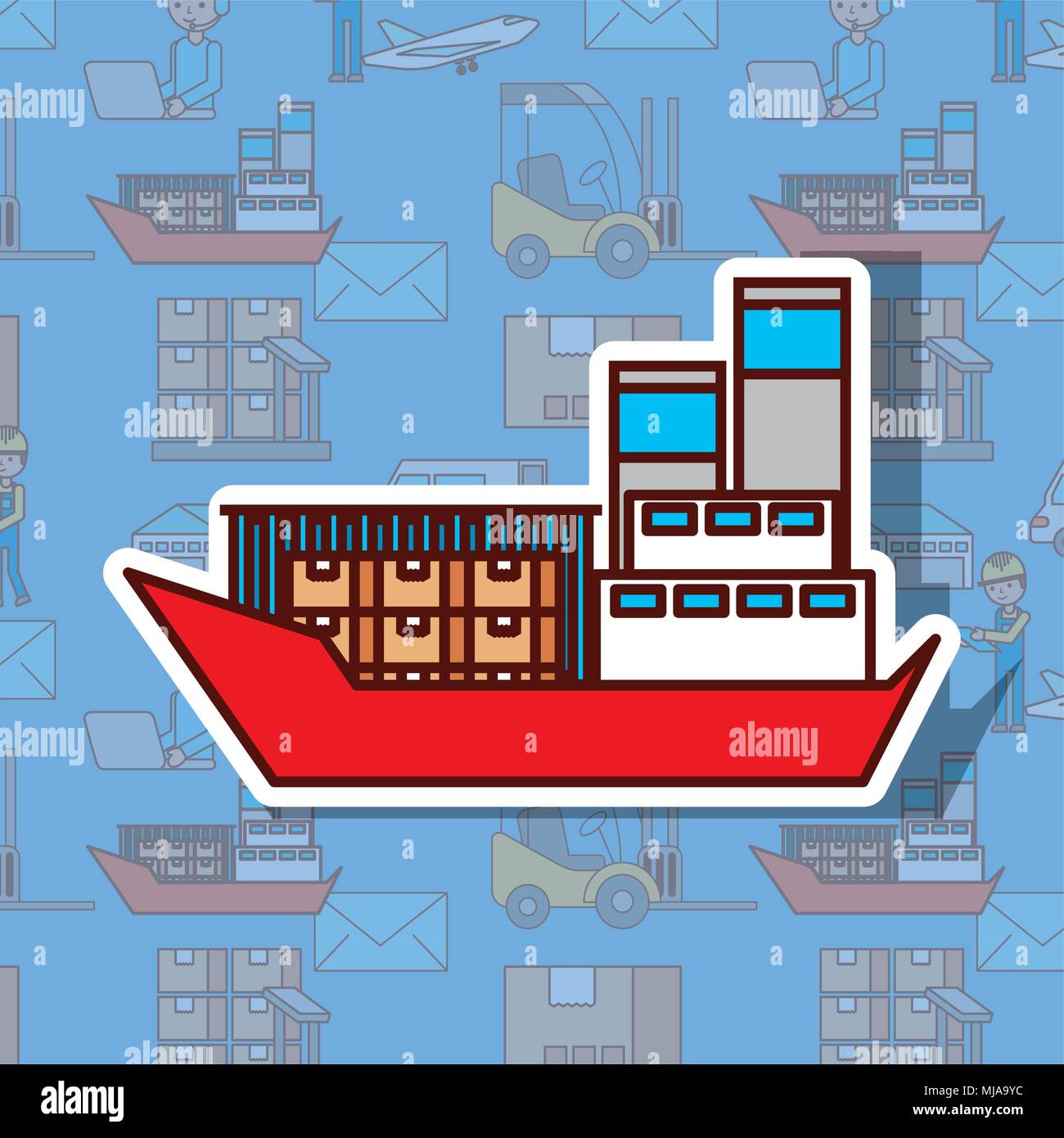 Harbour economy Stock Vector Images - Alamy
