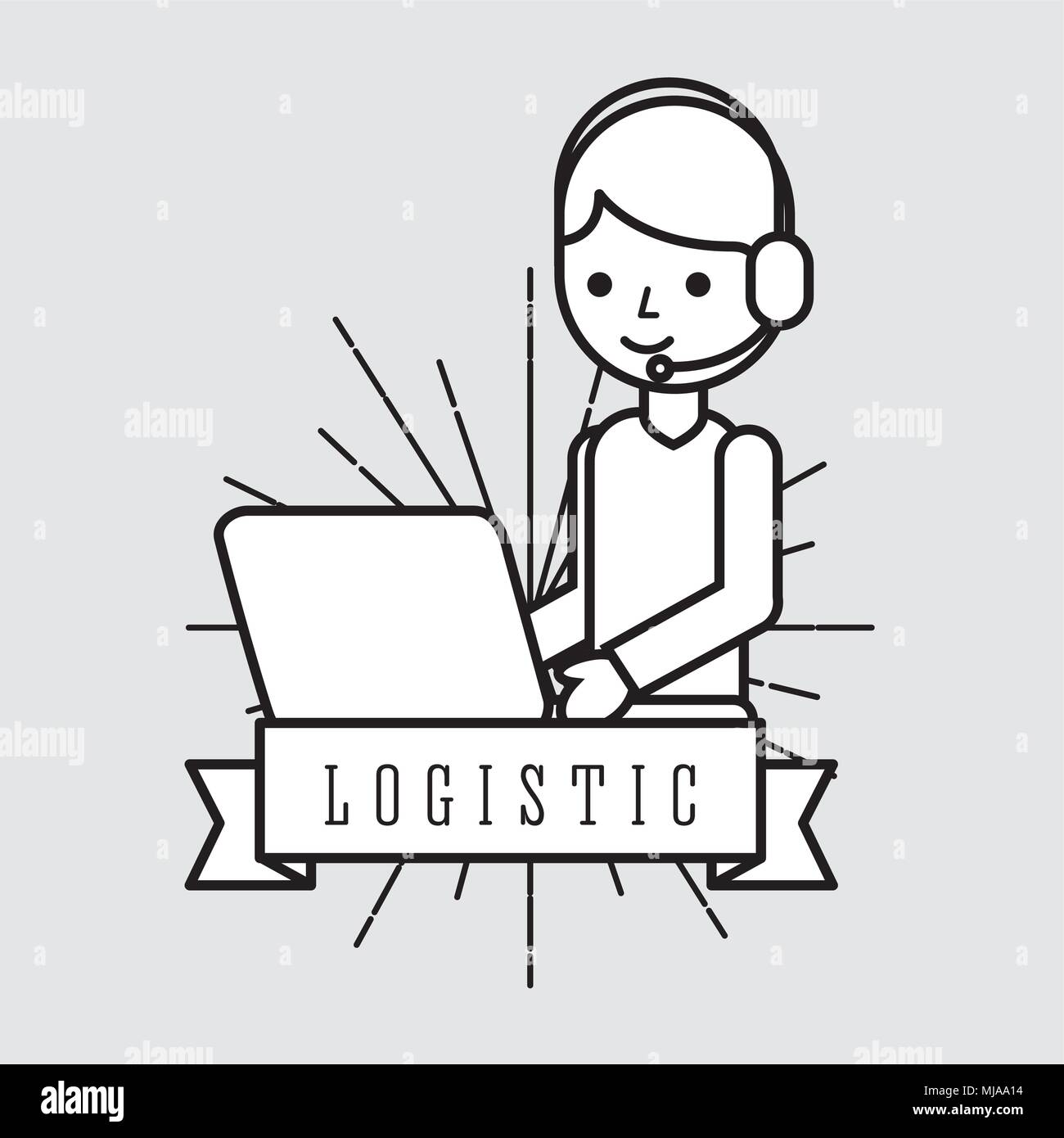 Logistics operator Stock Vector Images - Alamy