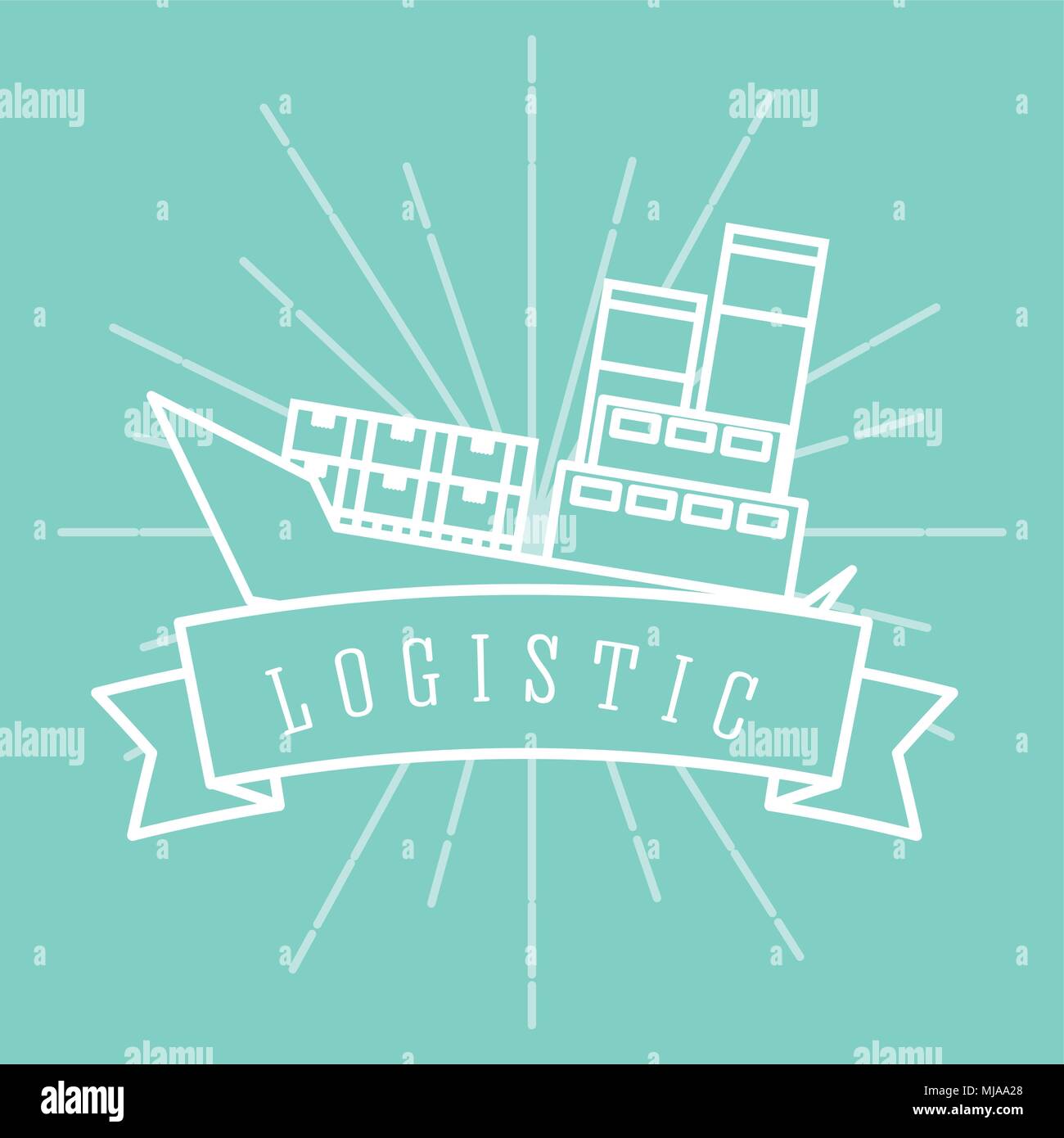logistic cargo ship container emblem style Stock Vector Image & Art - Alamy