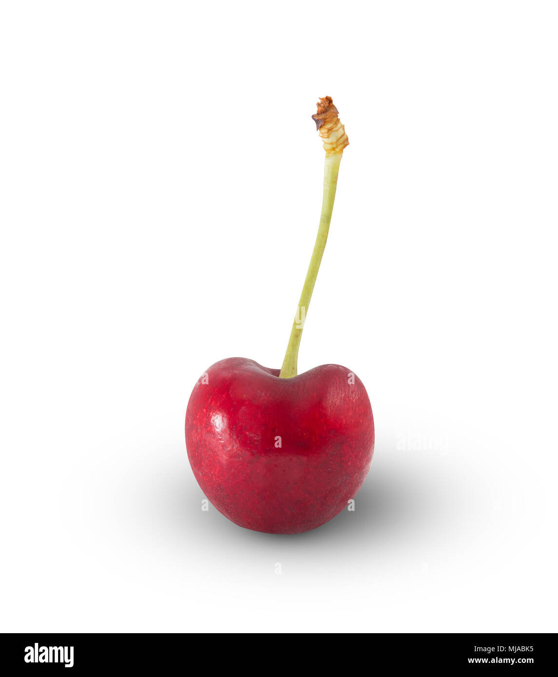 Single cherry side view Cut Out Stock Images & Pictures - Alamy