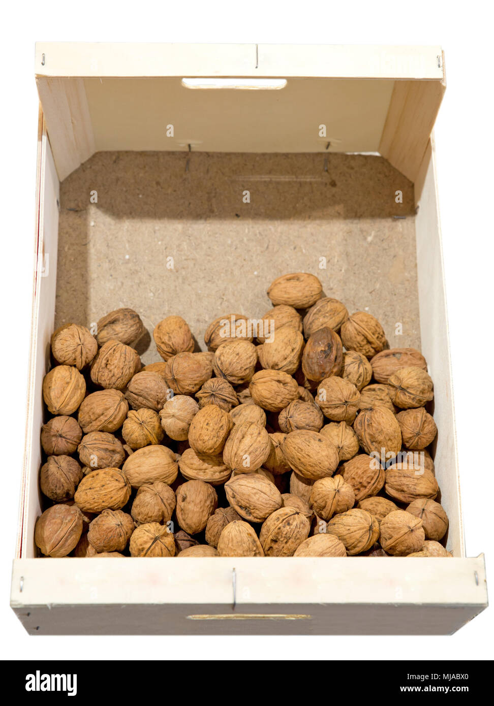 wooden box of walnuts for sale on the market Stock Photo - Alamy