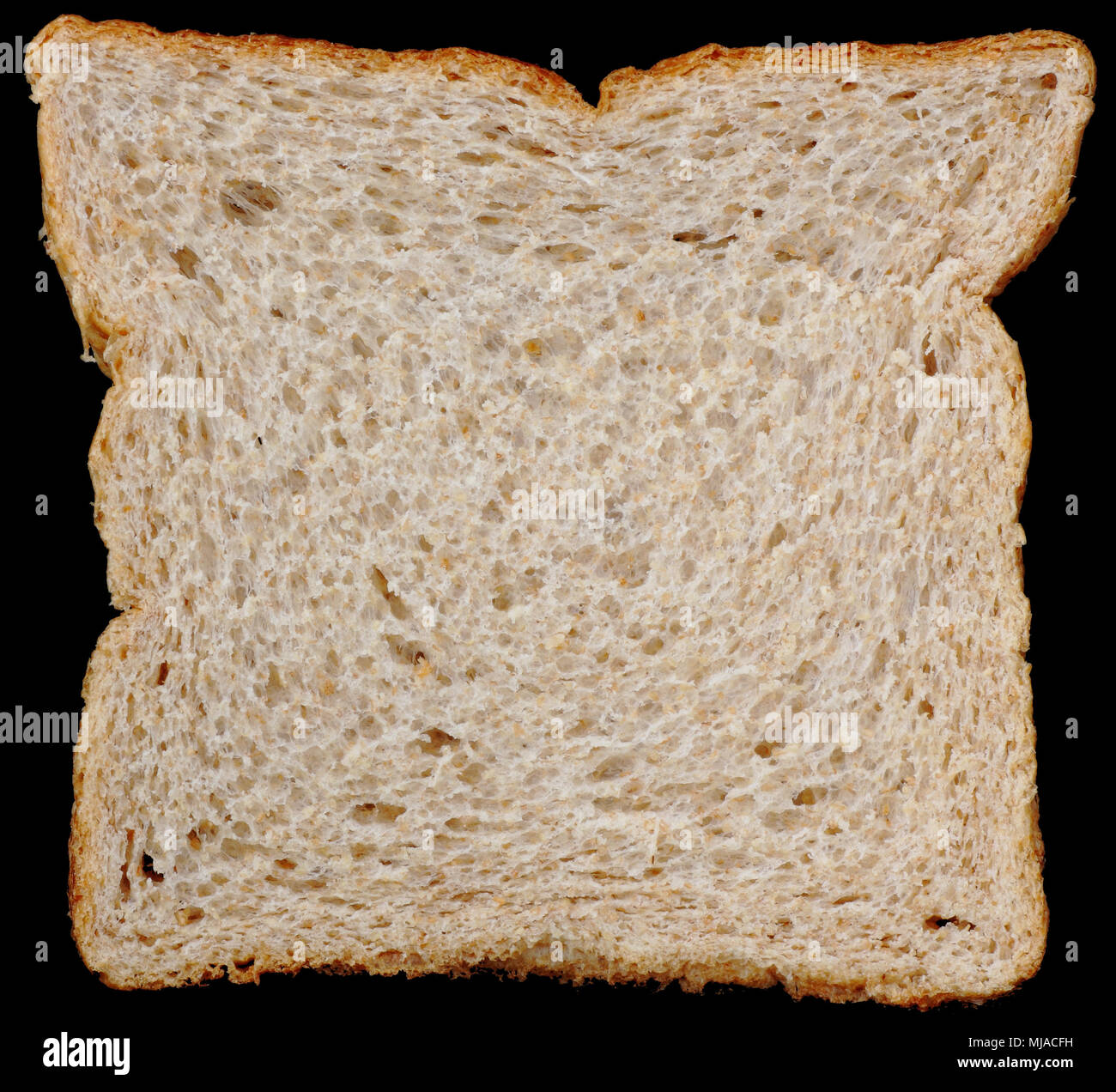 slice of toast isolated on black background Stock Photo - Alamy
