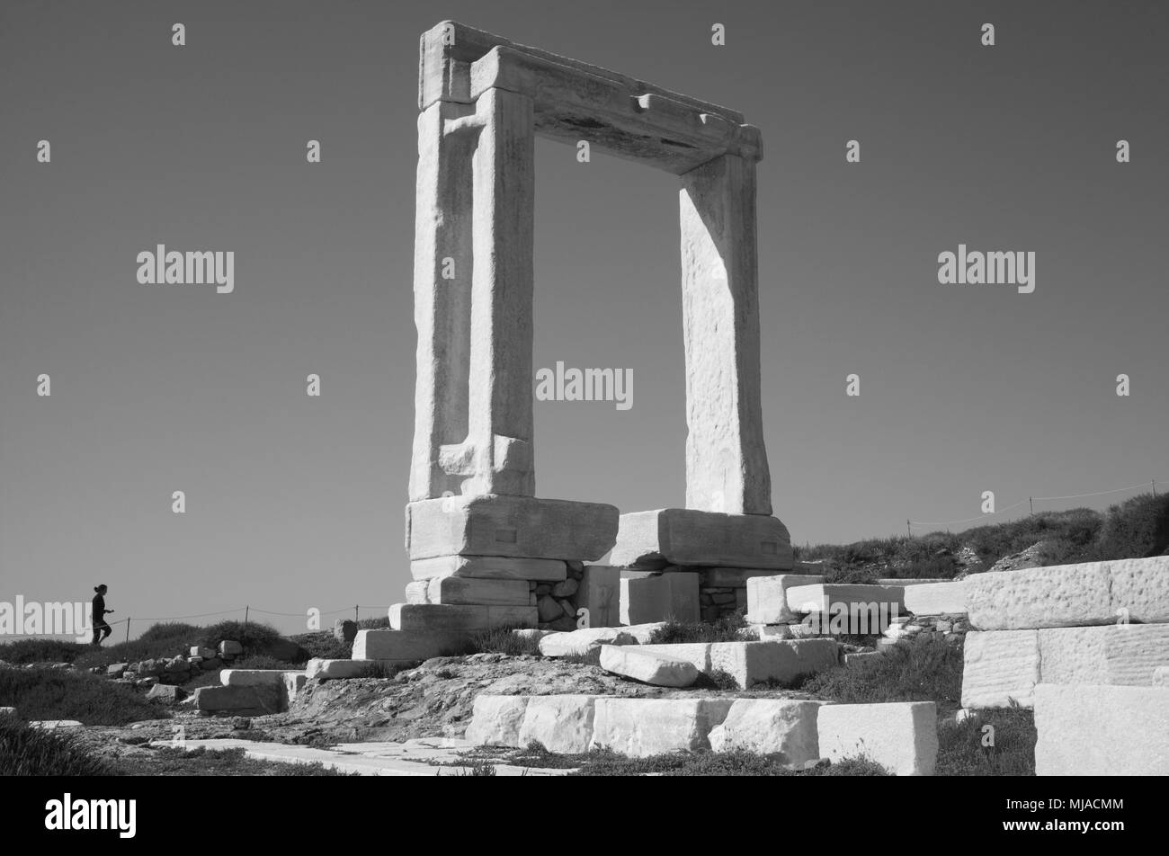 Portara, Apollo Temple on Naxos island Stock Photo - Alamy