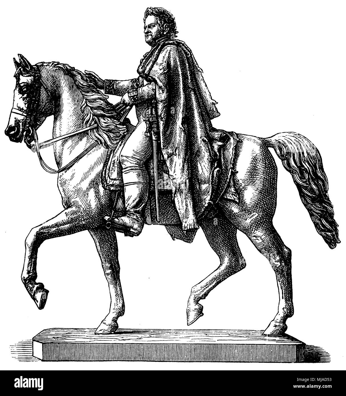Charles Augustus monument in Weimar. From August Donndorf Stock Photo ...