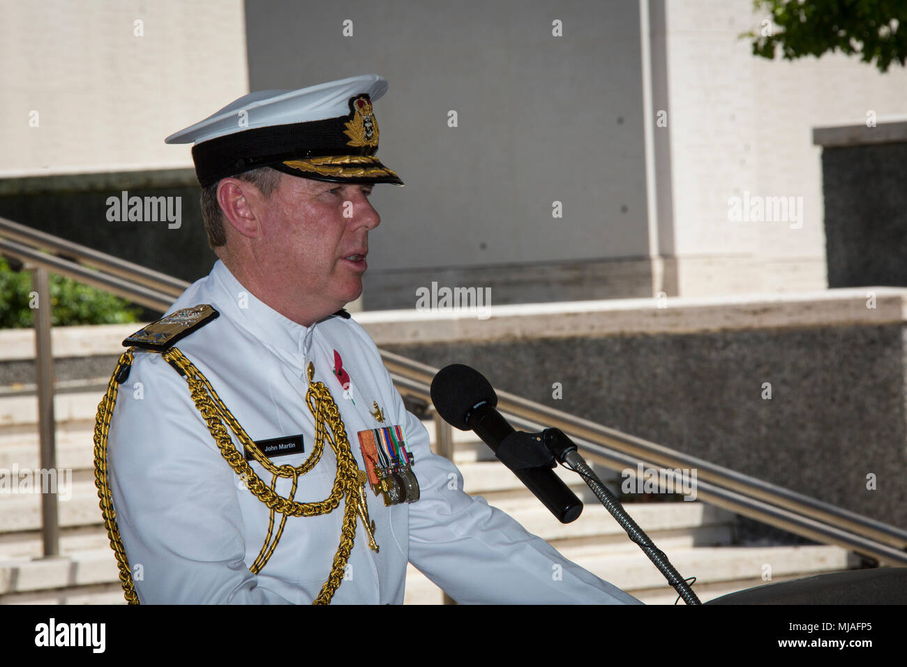 New Zealand Navy Rear Adm. John Martin, Chief of the Royal New Zealand ...