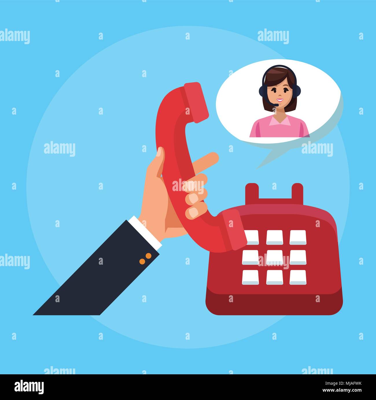 Call center line service Stock Vector Image & Art - Alamy