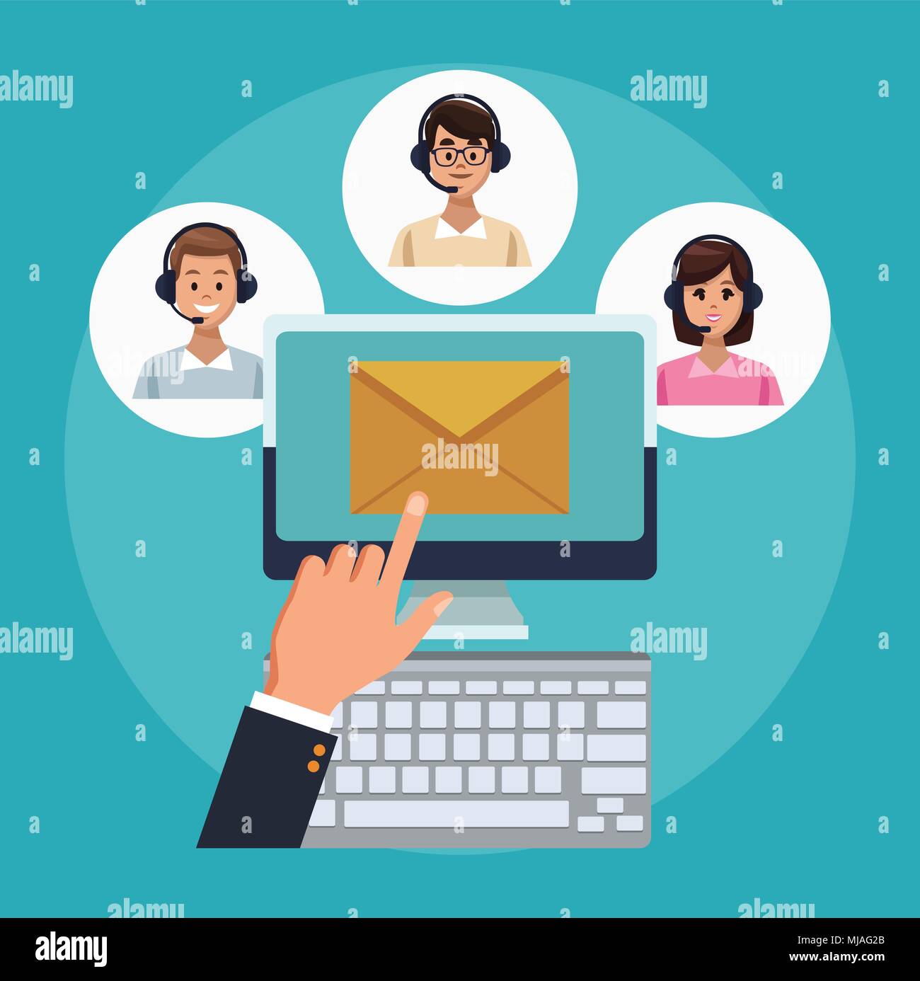 Customer service cartoons hi-res stock photography and images - Alamy