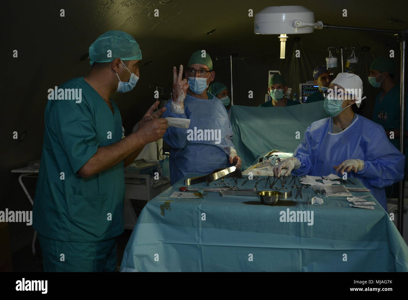 A surgical assistant with the moroccan royal armed forces hi-res stock ...