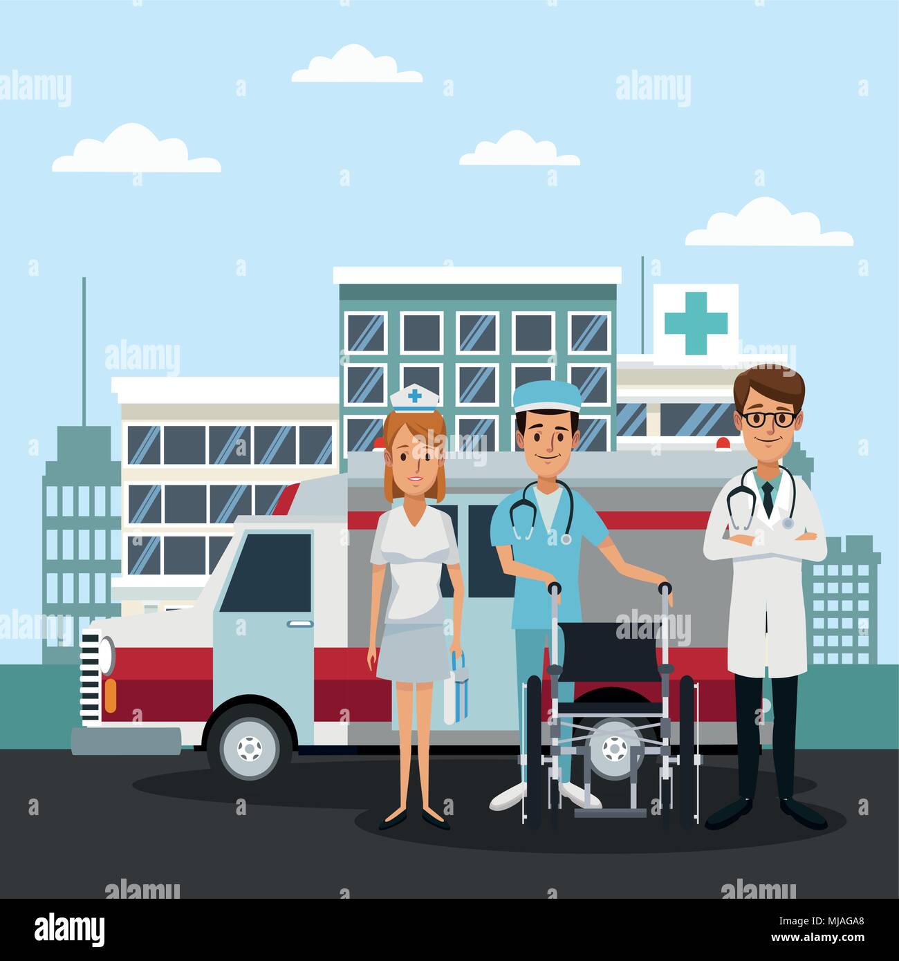 Medical team at hospital Stock Vector Image & Art - Alamy