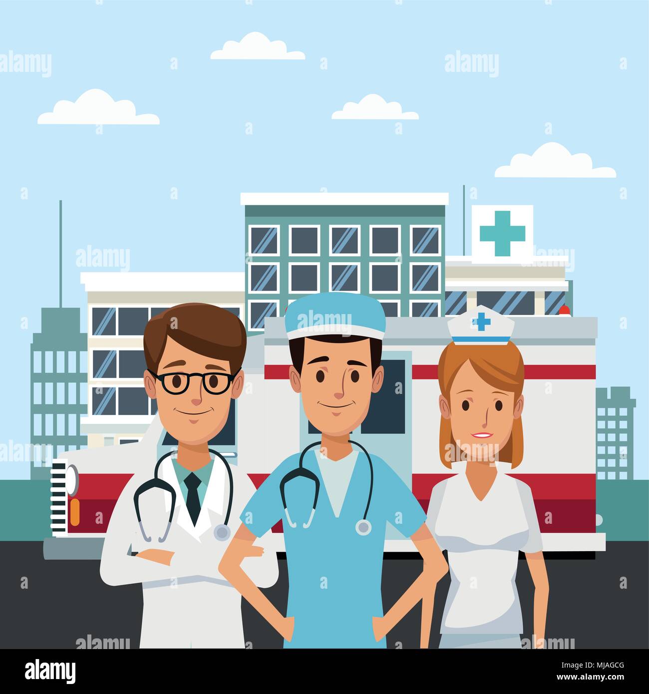 Medical team at hospital Stock Vector Image & Art - Alamy