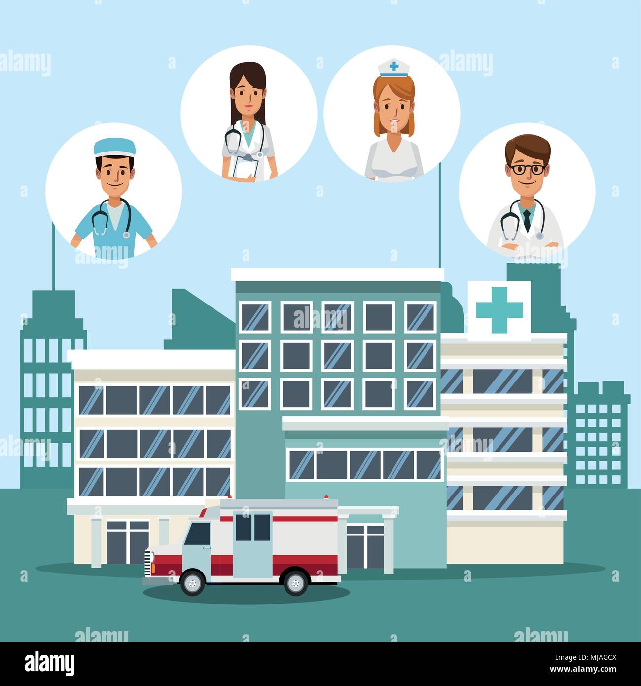 Medical team at hospital Stock Vector Image & Art - Alamy