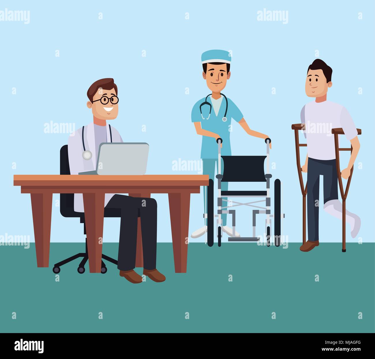 Doctor office cartoon Stock Vector Image & Art - Alamy