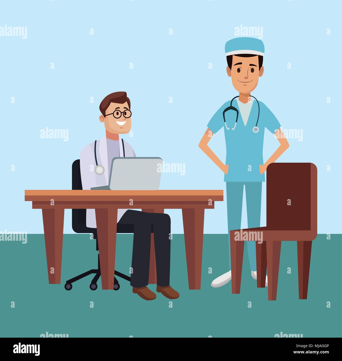 Doctor office cartoon Stock Vector Image & Art - Alamy