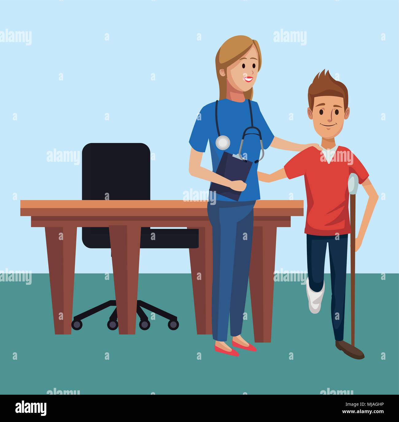 Doctor office cartoon Stock Vector Image & Art - Alamy