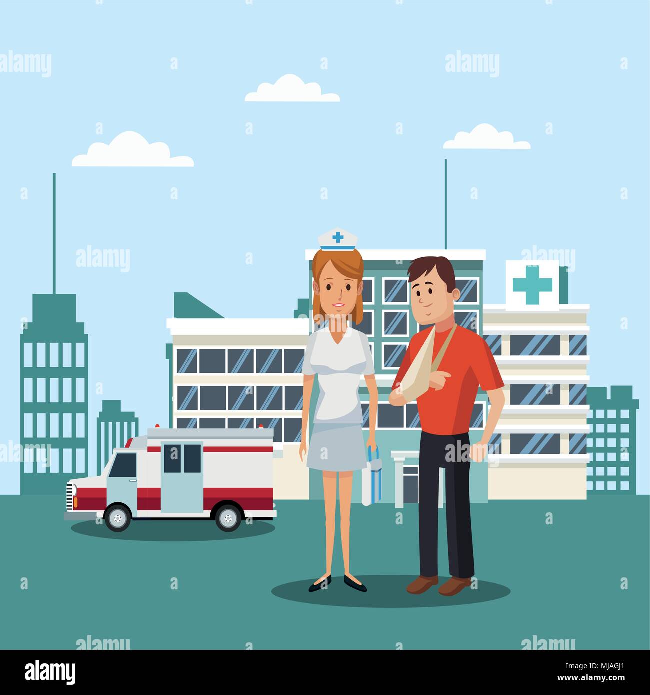 Outside clinic Stock Vector Images - Alamy