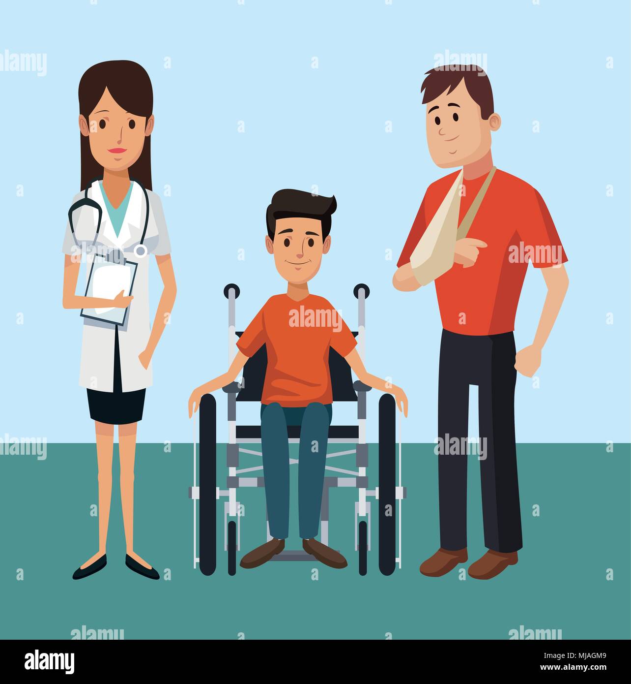 Patient with medical team Stock Vector Image & Art - Alamy
