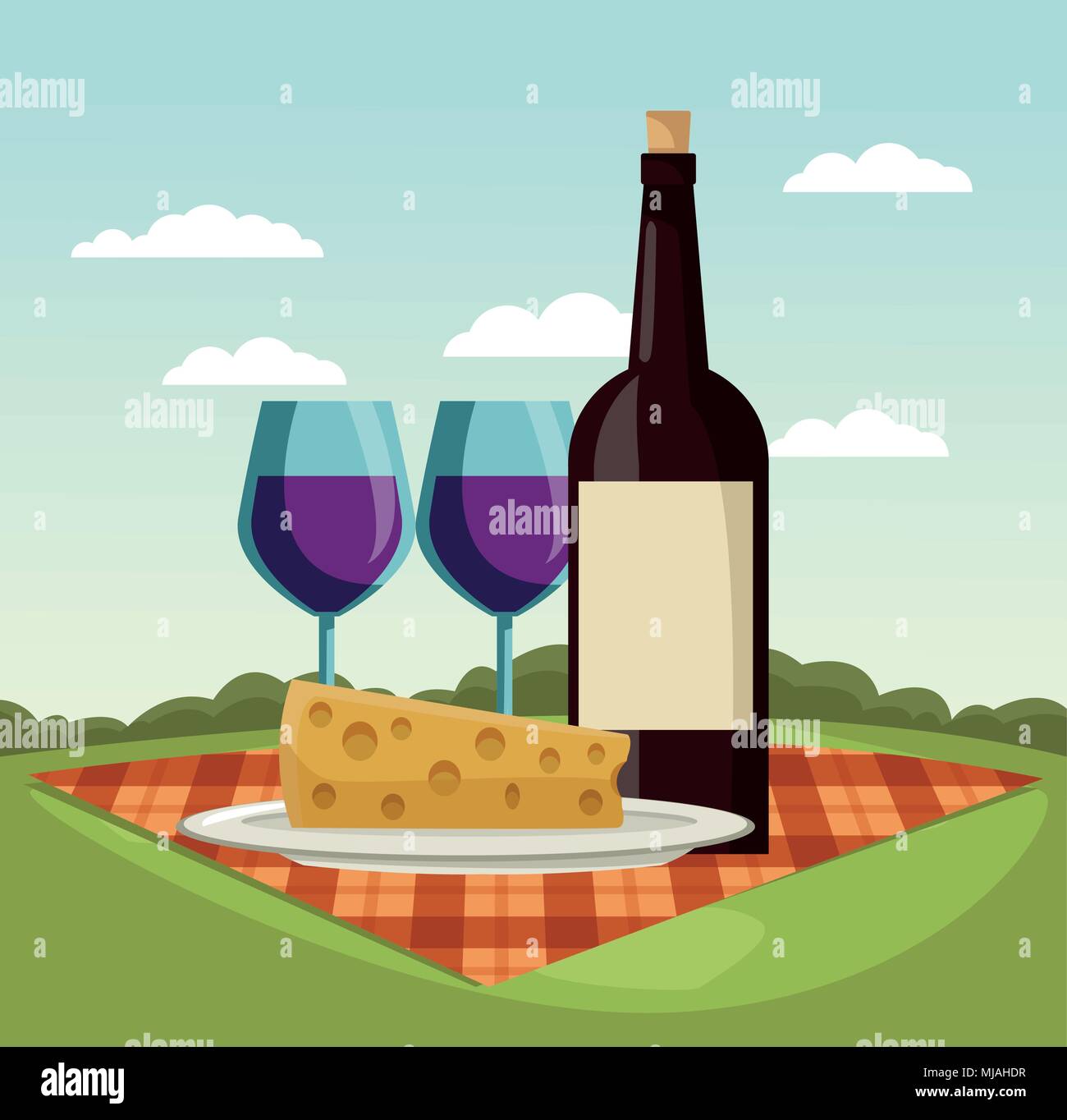 Picnic in the park cartoons Stock Vector Image & Art - Alamy
