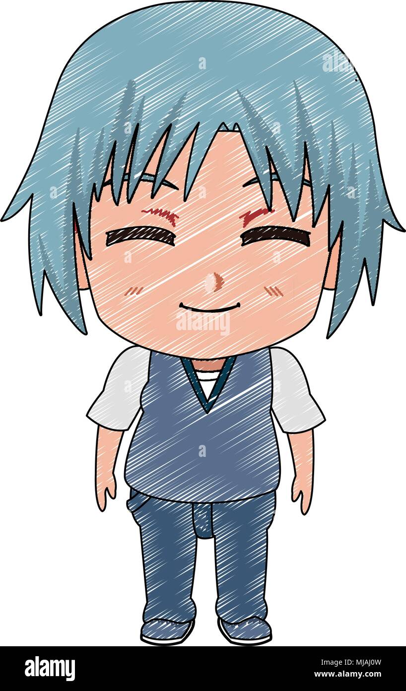 Cute manga boy children Stock Vector Image & Art - Alamy