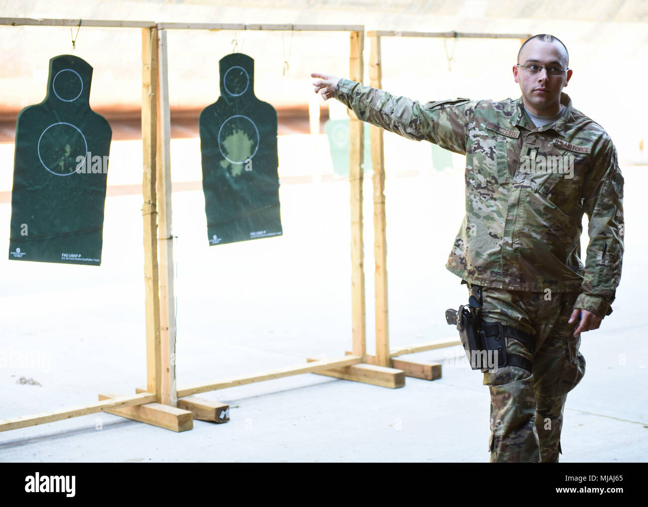 1st Lt. Taylor Buraczewski, 5th Security Forces Squadron flight ...
