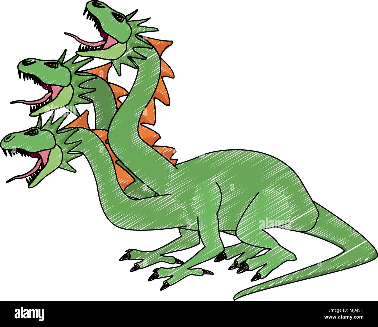 Three heads dragon hi-res stock photography and images - Alamy