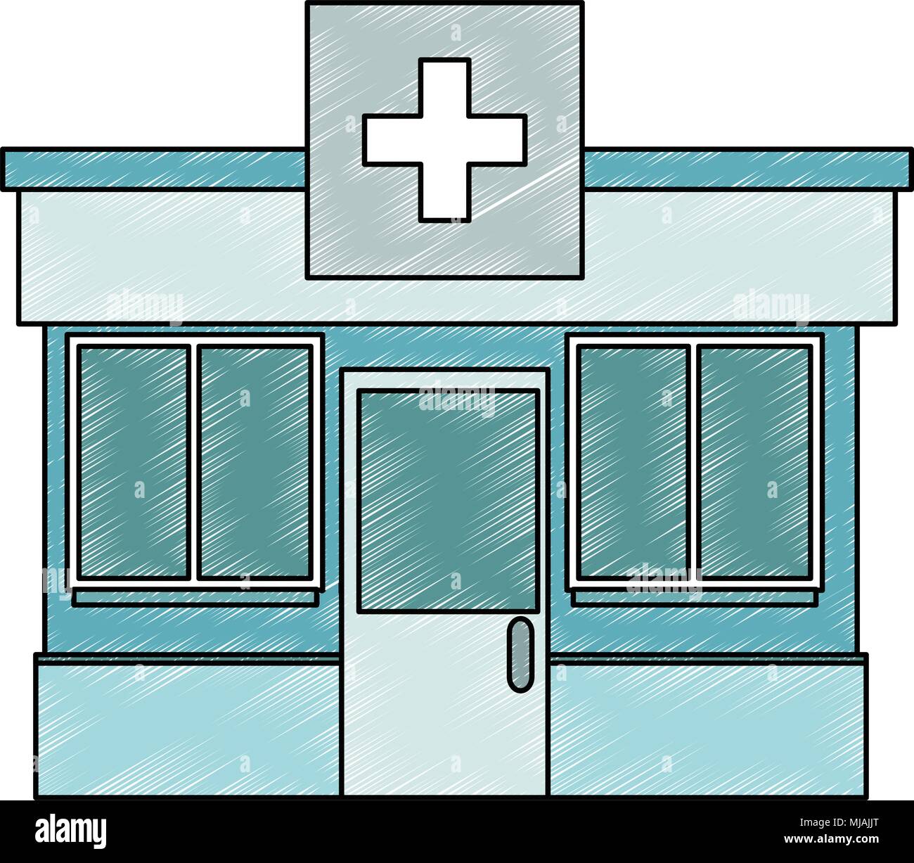Hospital building symbol scribble Stock Vector Image & Art - Alamy