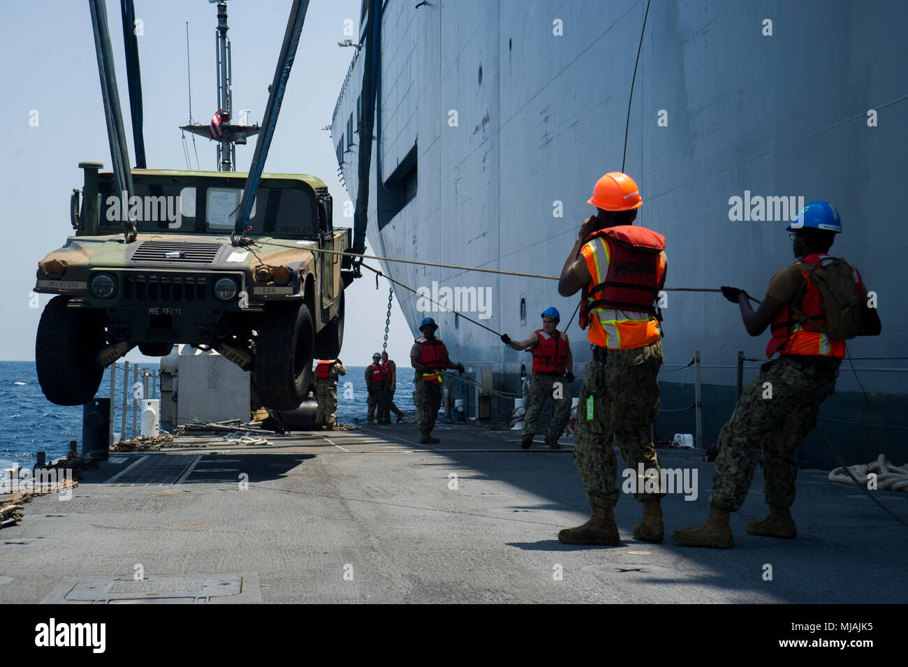 Military sealift command expeditionary port unit 109 hi-res stock ...