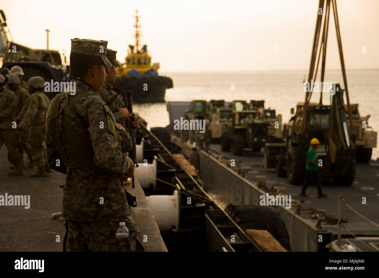 Military sealift command expeditionary port unit 109 hi-res stock ...