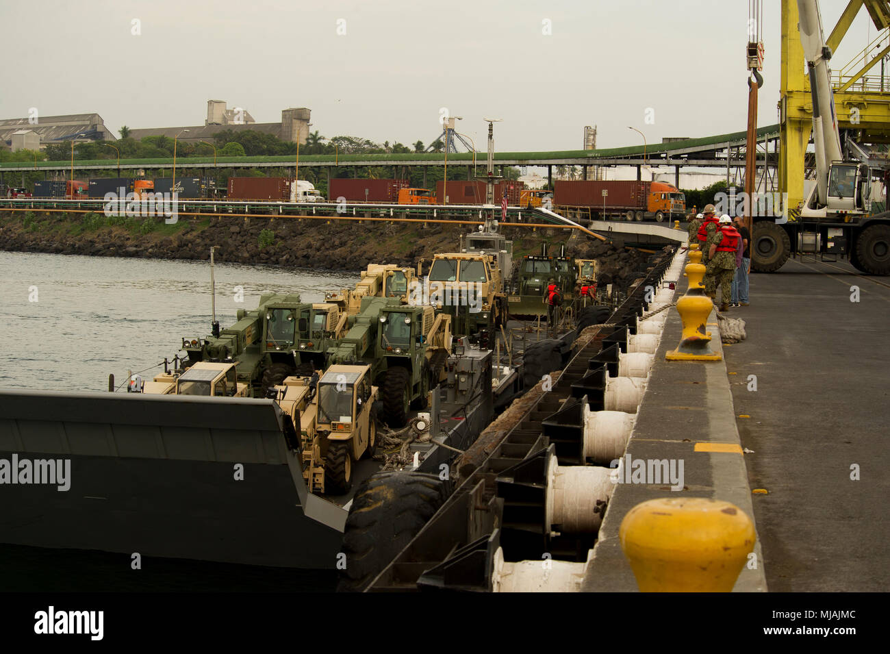 ACAJUTLA, El Salvador (April 22, 2018) An overview shot of a fully ...