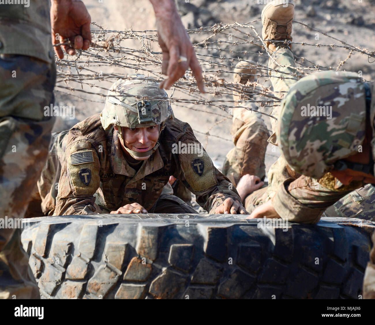 U.S. Army Spc. Aaron Lenox assigned to Alpha Company, 3rd Battalion ...