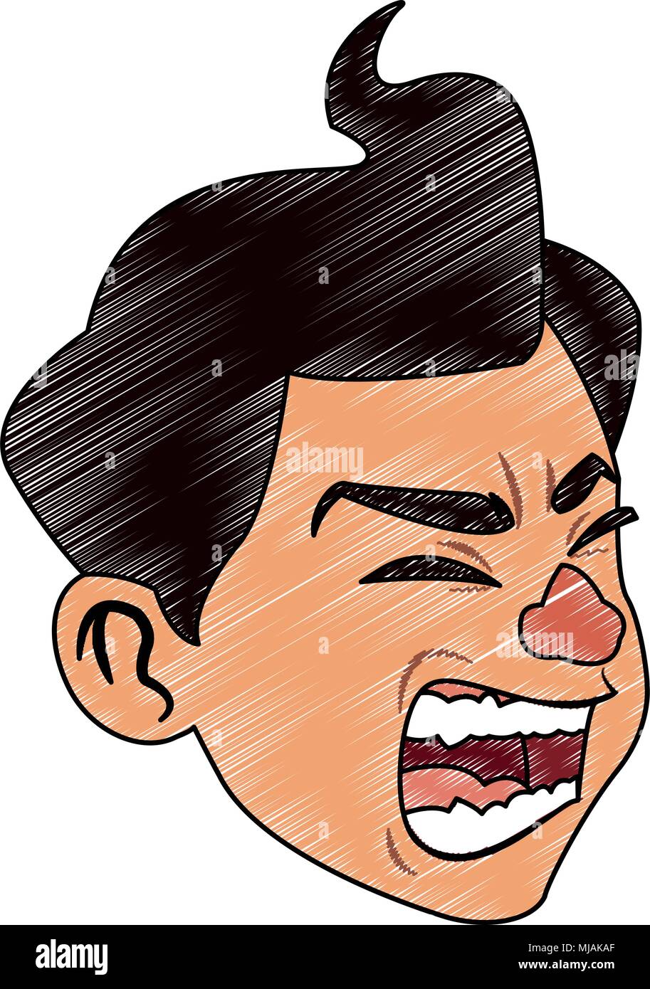 Sick man face scribble hi-res stock photography and images - Alamy