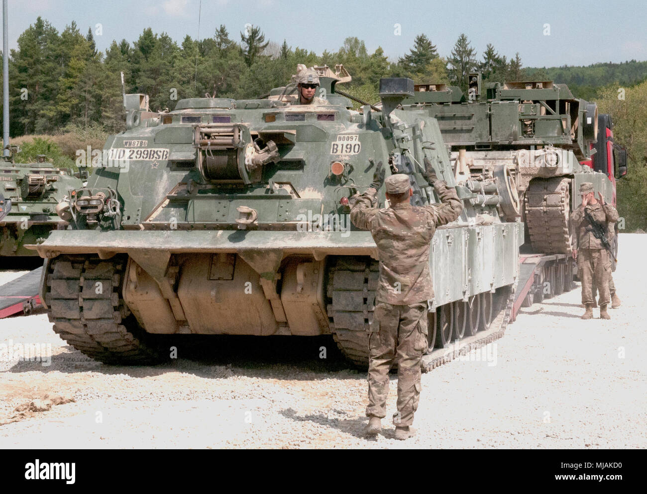 U.S. Army Staff Sgt. Michael Weber, a service and recovery specialist ...