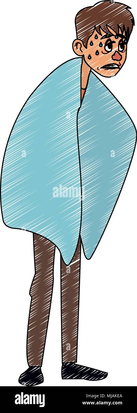 Sick man cartoon scribble Stock Vector Image & Art - Alamy