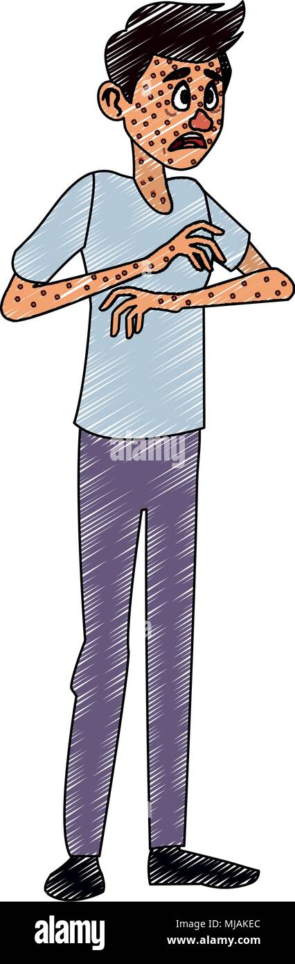 Sick man cartoon scribble Stock Vector Image & Art - Alamy