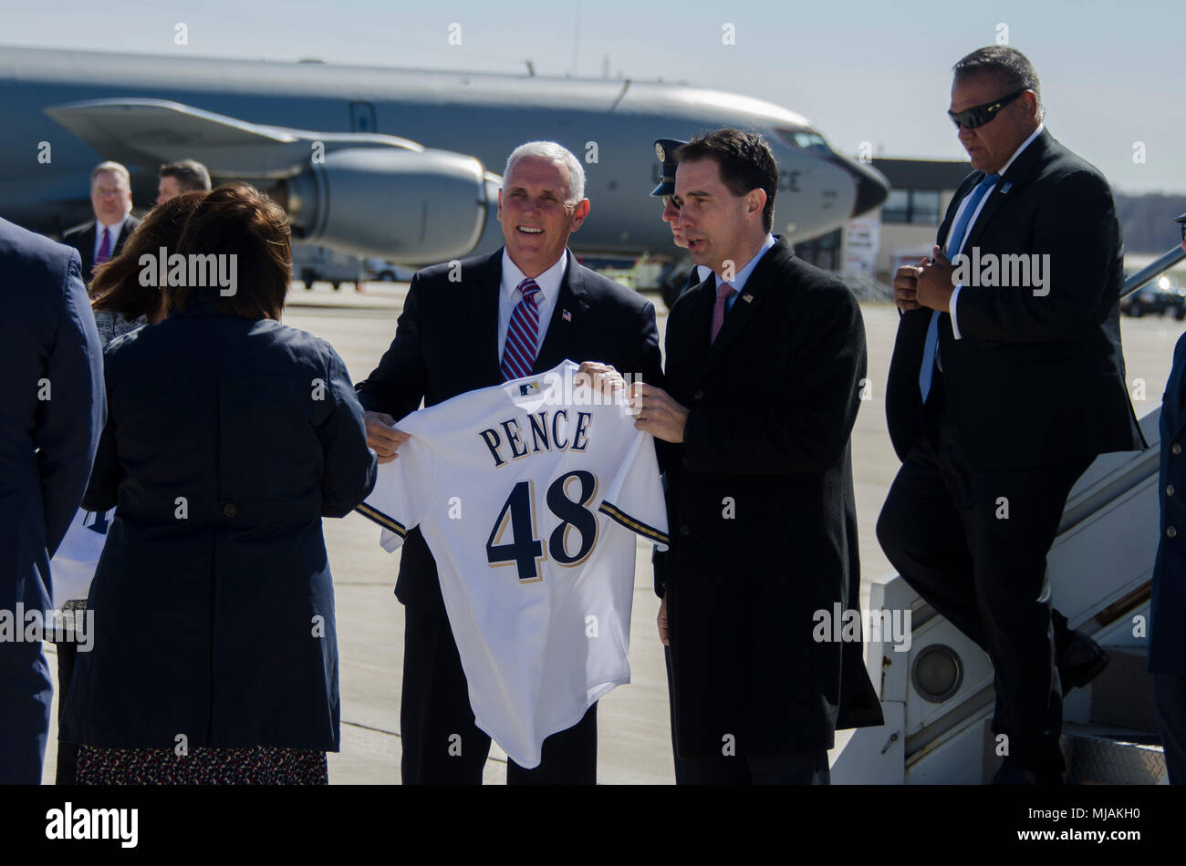 Wisconsin Governor Scott Walker presents Vice President of the United ...