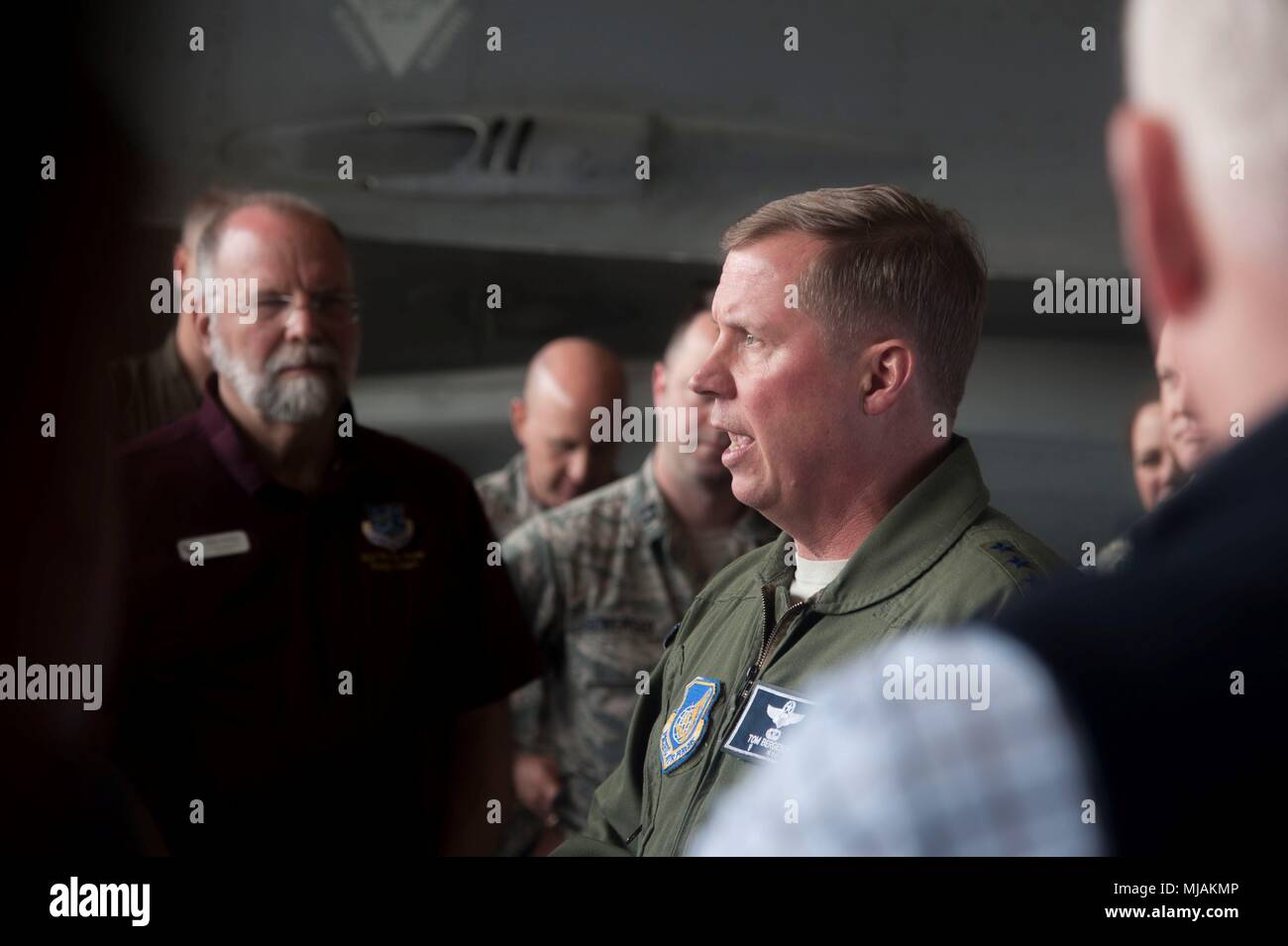 Lt. Gen. Thomas Bergeson, 7th Air Force commander, provides a ...