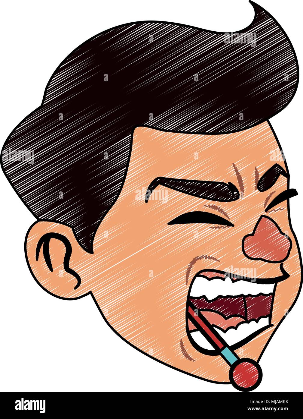 Sick man face scribble Stock Vector Image & Art - Alamy