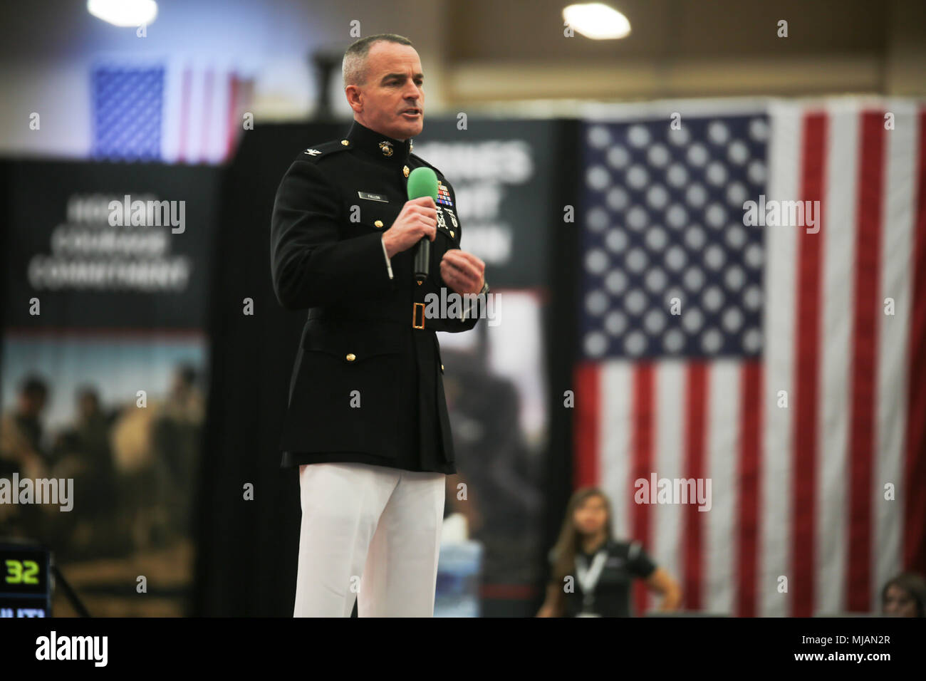 LAS VEGAS - Col. David Fallon opens the Men’s Freestyle Wrestling ...