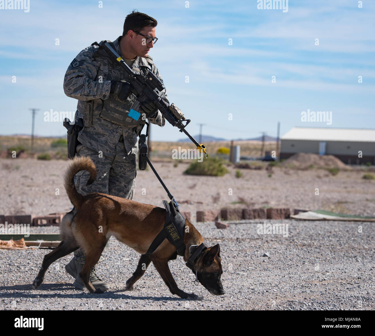 Staff Sgt. Ryne Wilson, 99th Security Forces Squadron military working ...