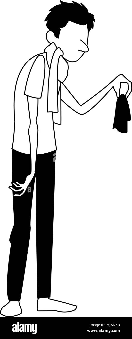 Sick person cartoon Black and White Stock Photos & Images - Alamy