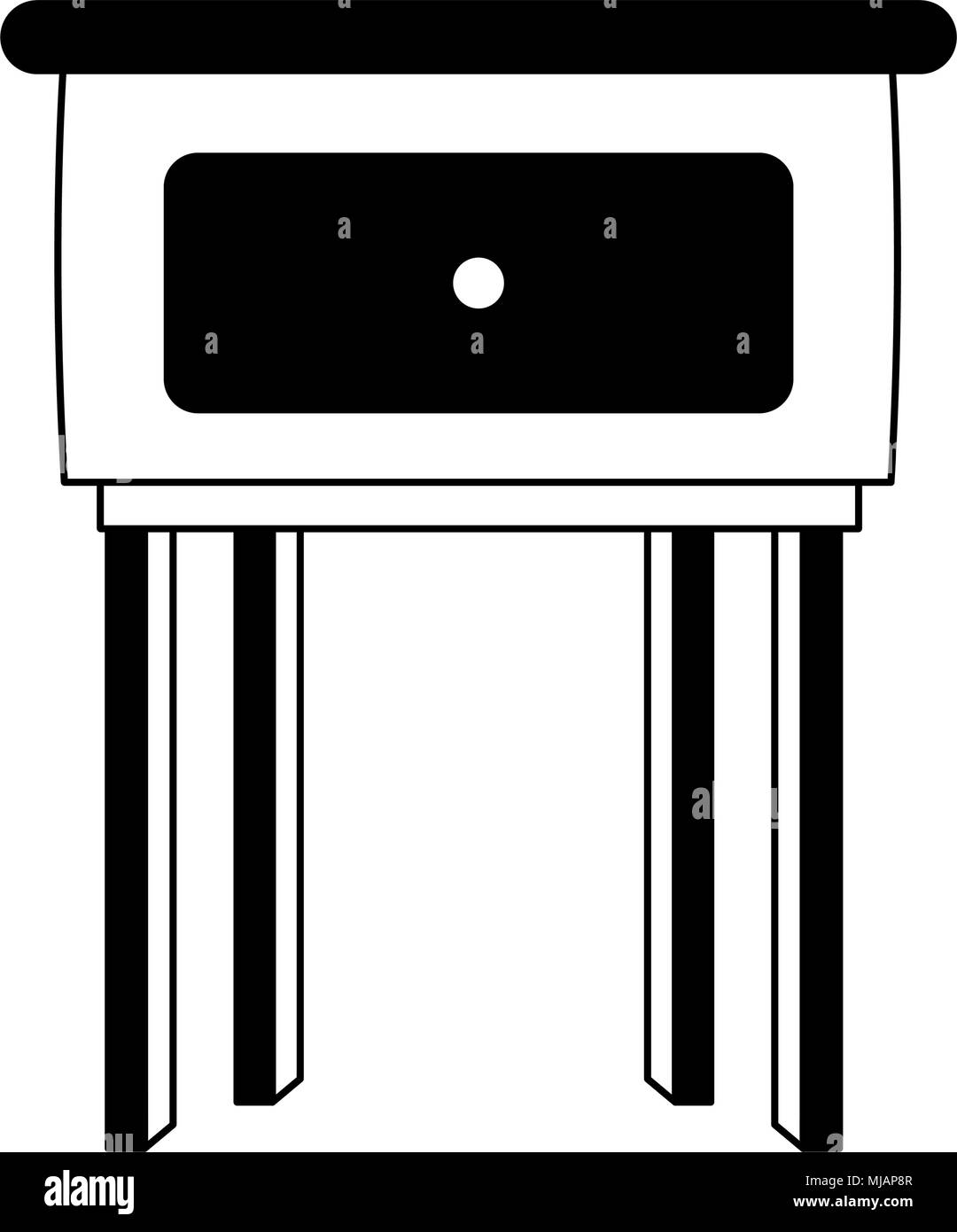 wooden drawer isolated on black and white colors Stock Vector Image ...