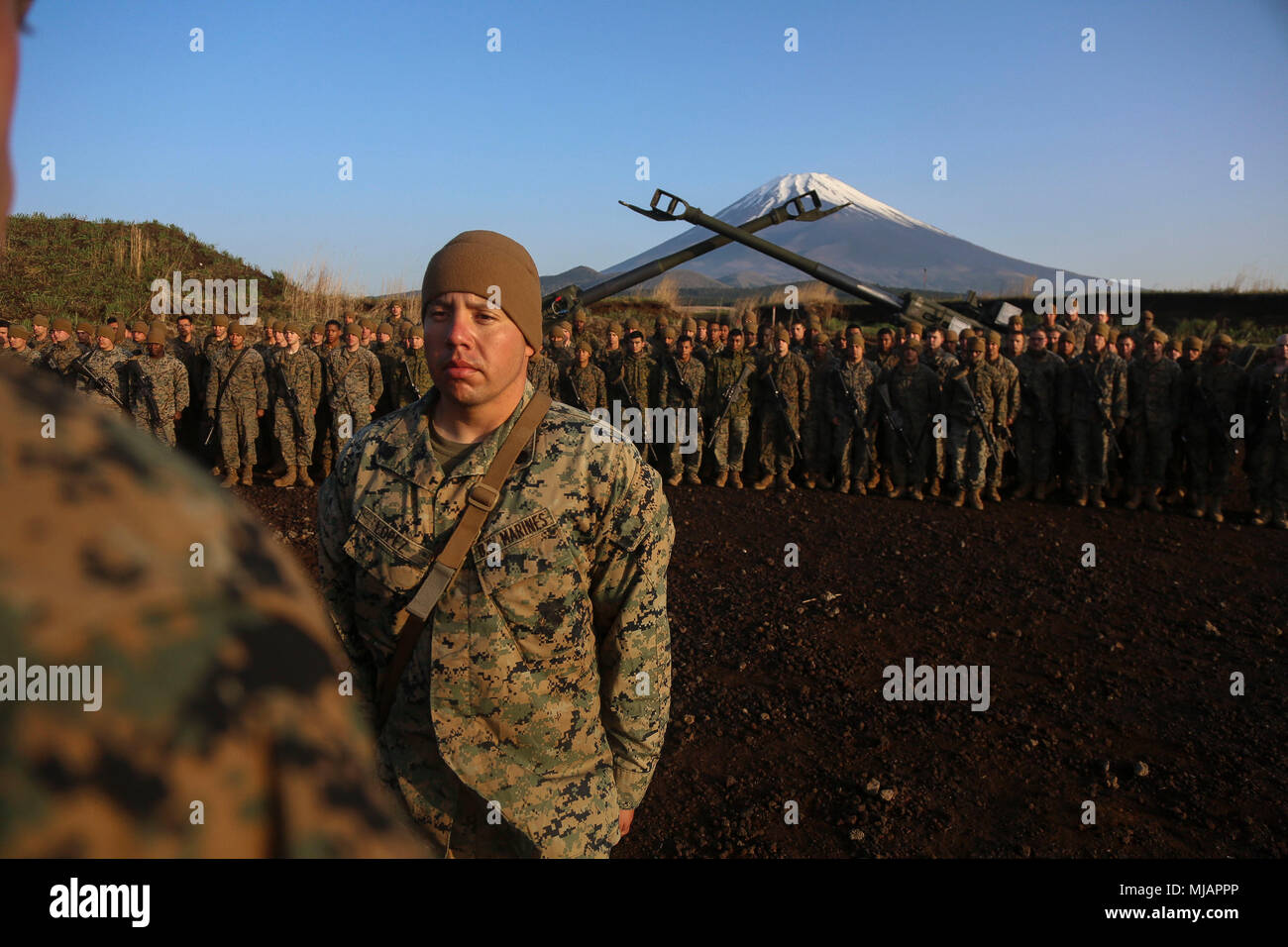 Staff Sgt. Ruben Lopez re-enlists in the Marine Corps April 29, 2018 ...