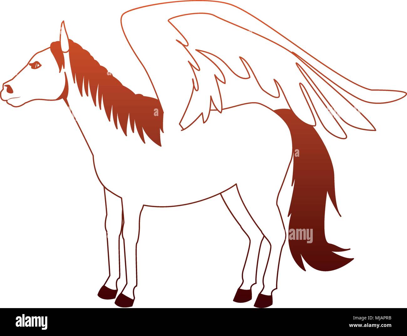 Red pegasus Stock Vector Images - Alamy