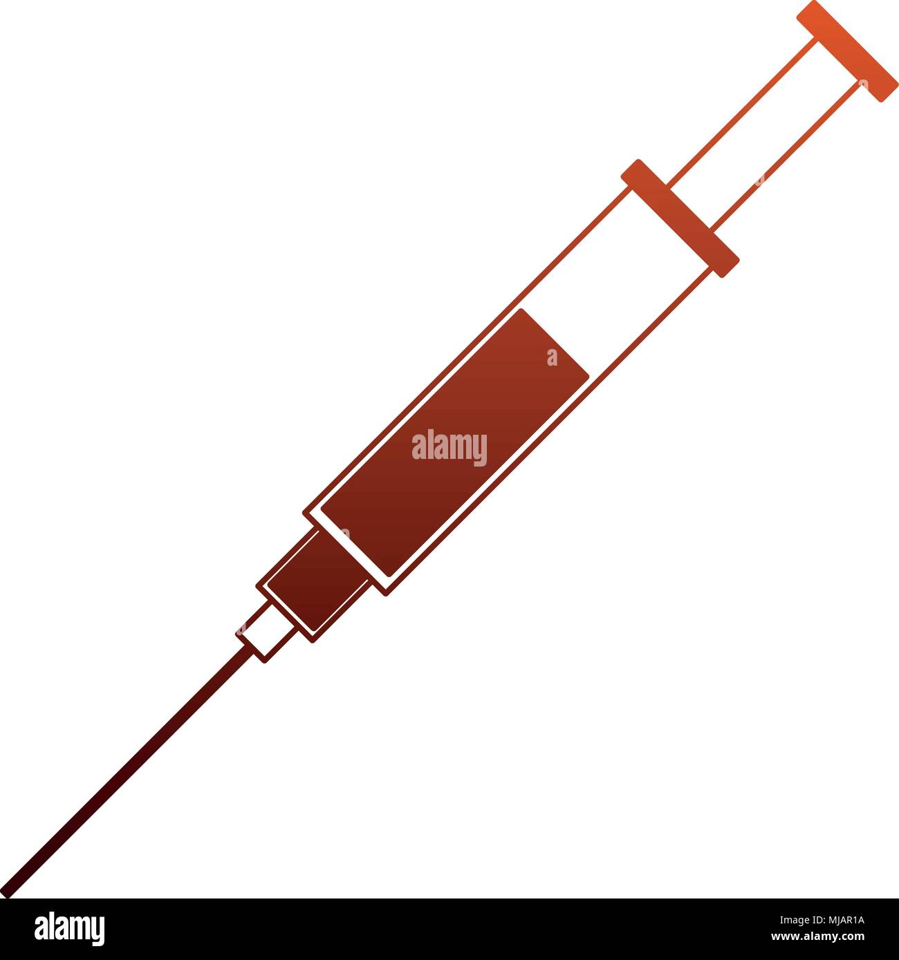 Medical syringe symbol on red and orange lines Stock Vector Image & Art ...