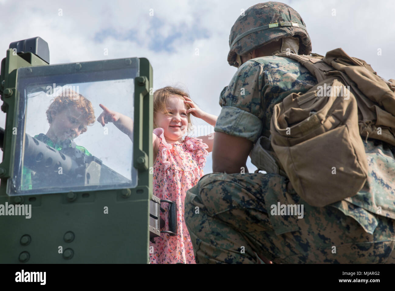 Children of U.S. Marines from 3rd Battalion, 6th Marine Regiment, 2nd ...
