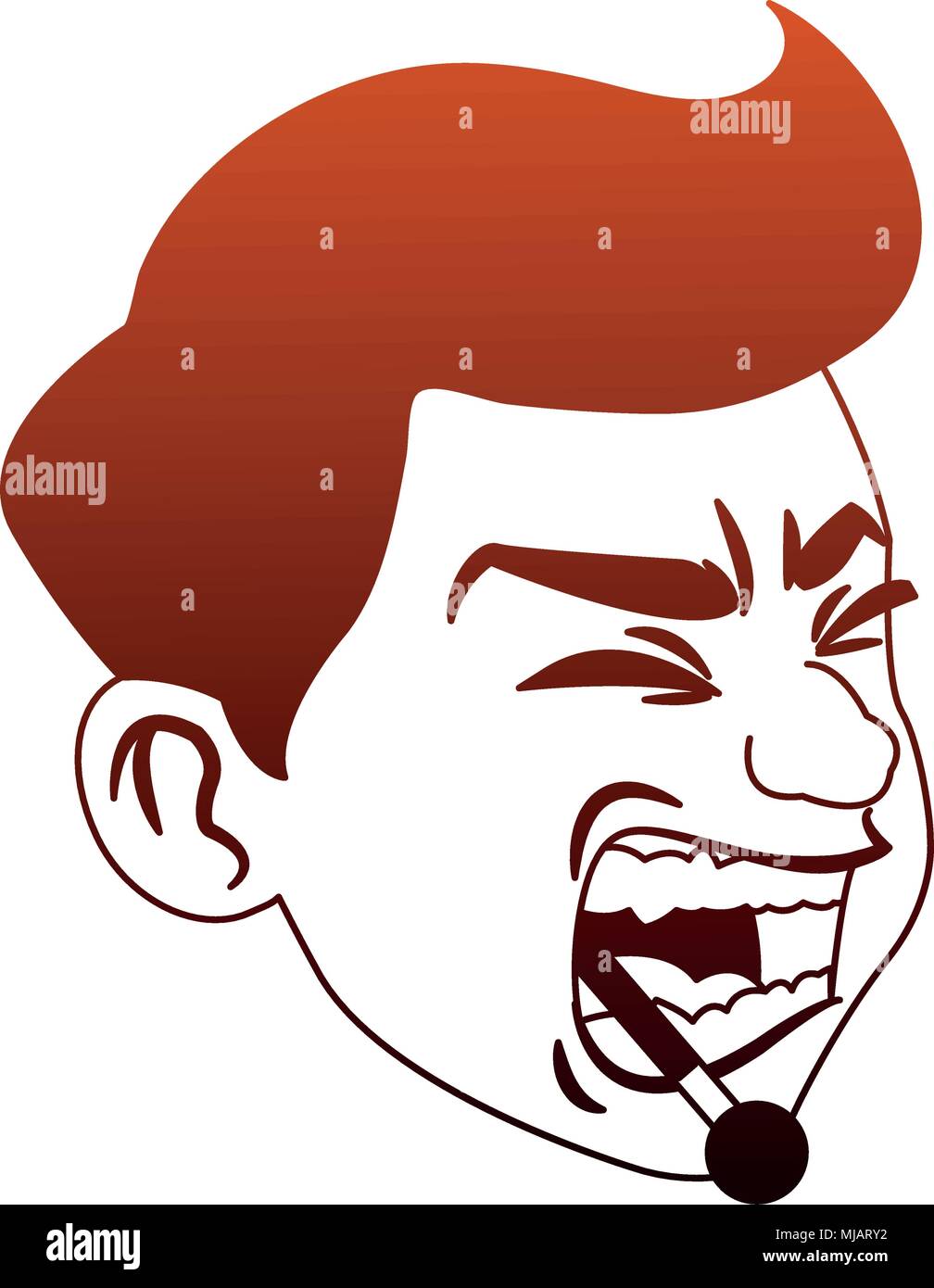 Sick man face on red and orange lines Stock Vector Image & Art - Alamy