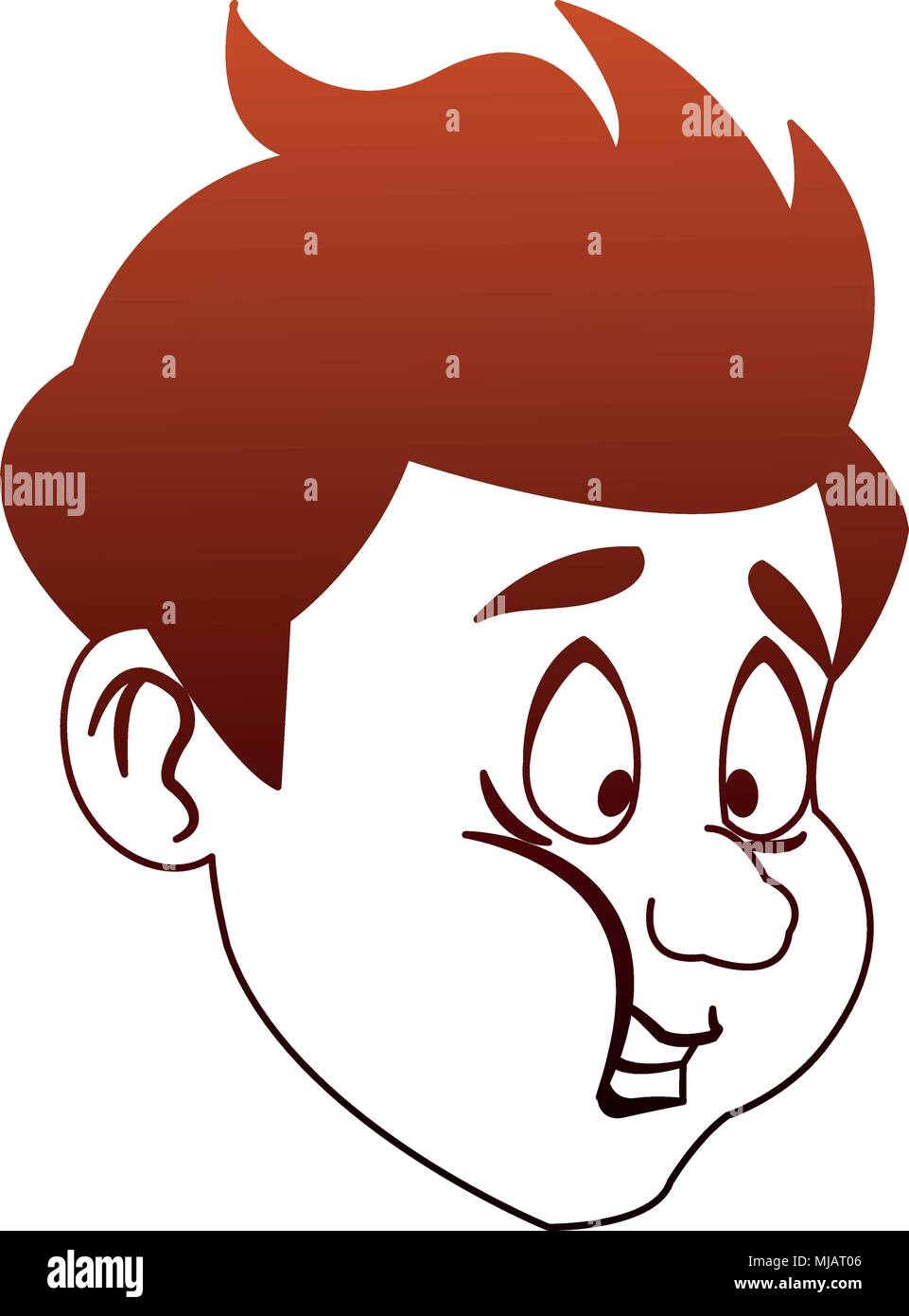 Sick man face on red and orange lines Stock Vector Image & Art - Alamy