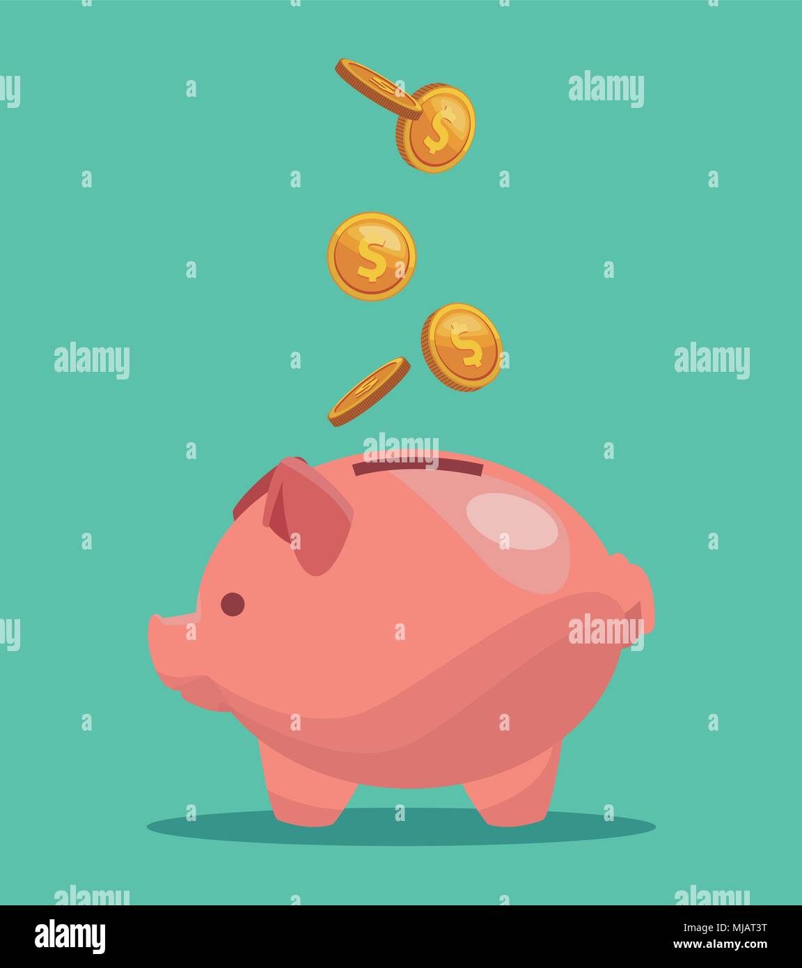Piggy money savings Stock Vector Image & Art - Alamy