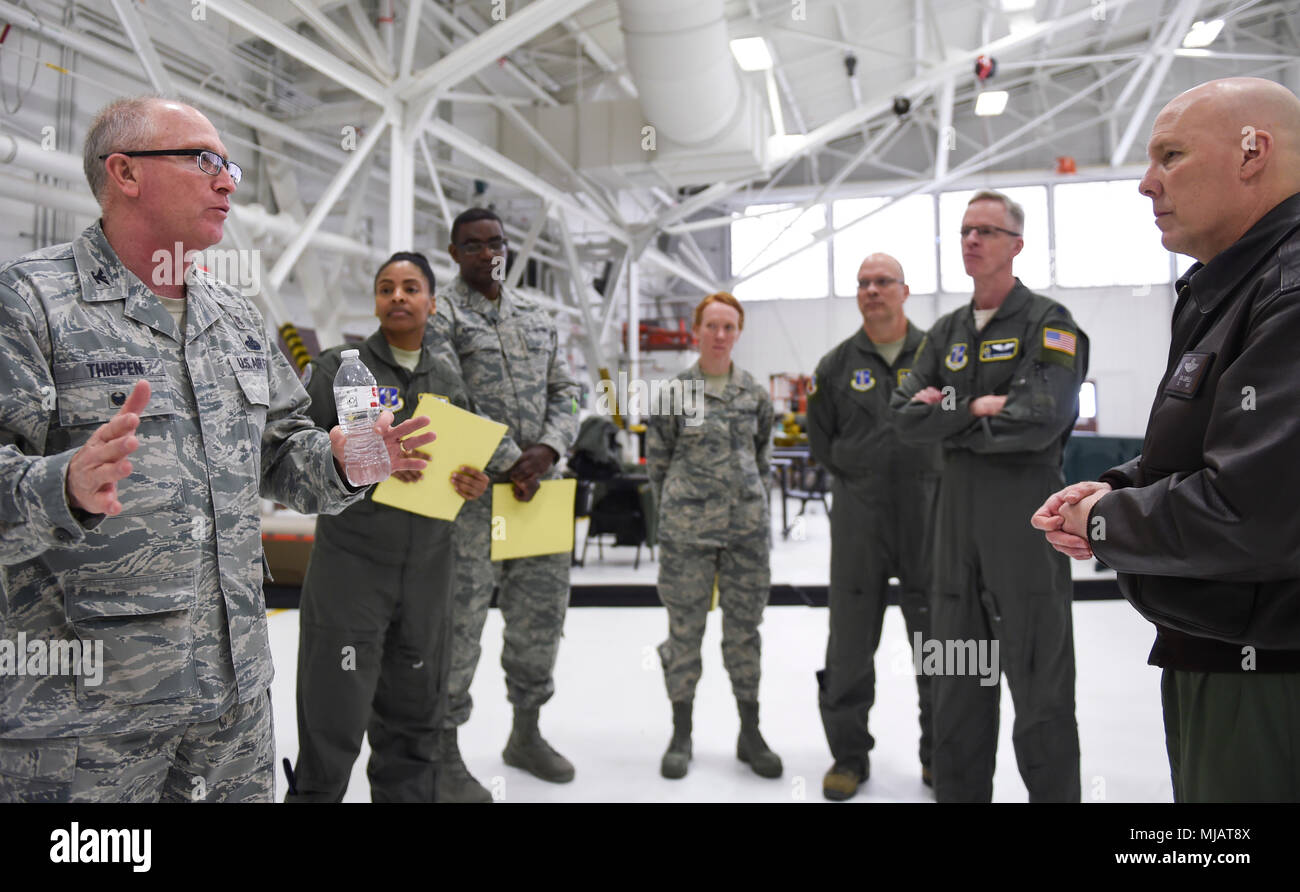 U.S. Air Force Col. Charlie Thigpen, left, deputy director for the ...