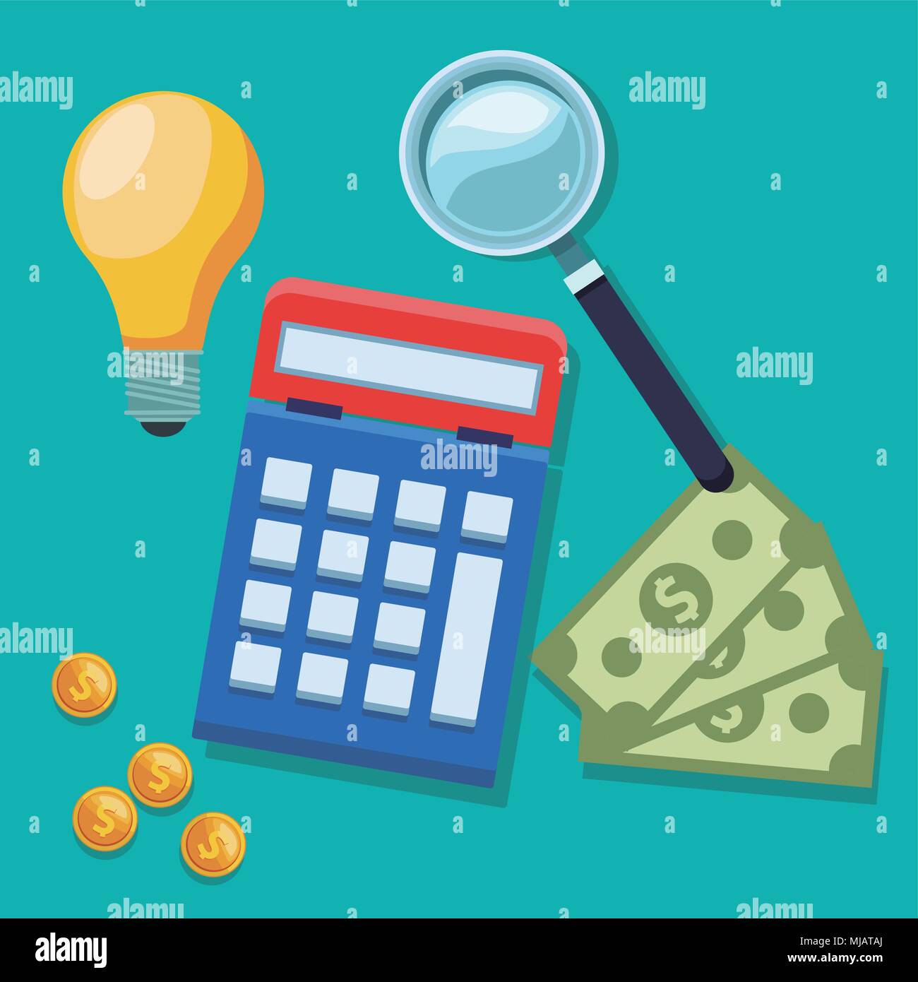 Salary calculator Stock Vector Images - Alamy