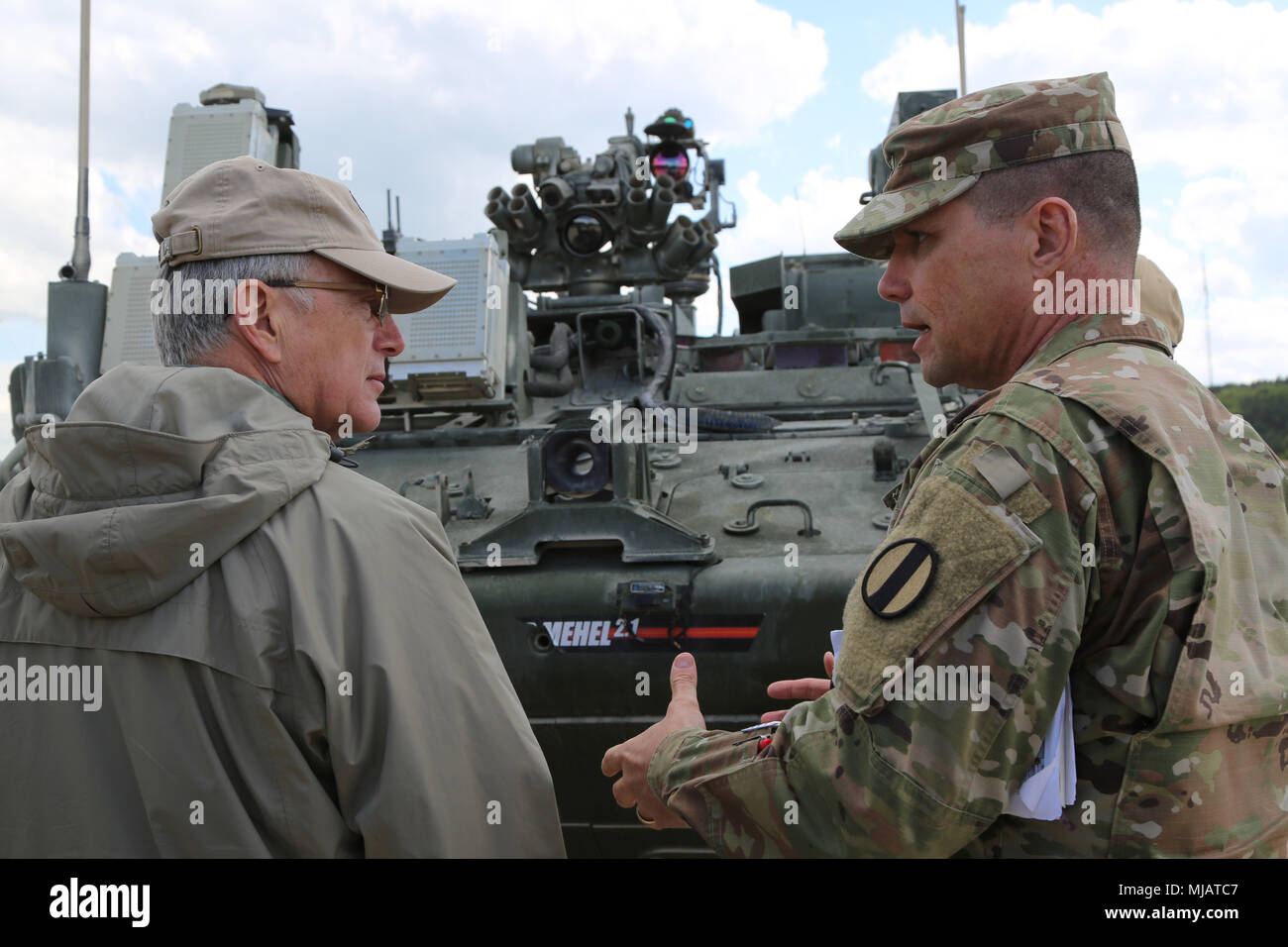 Brig. Gen. Joel Tyler (right), commanding general of the Joint ...